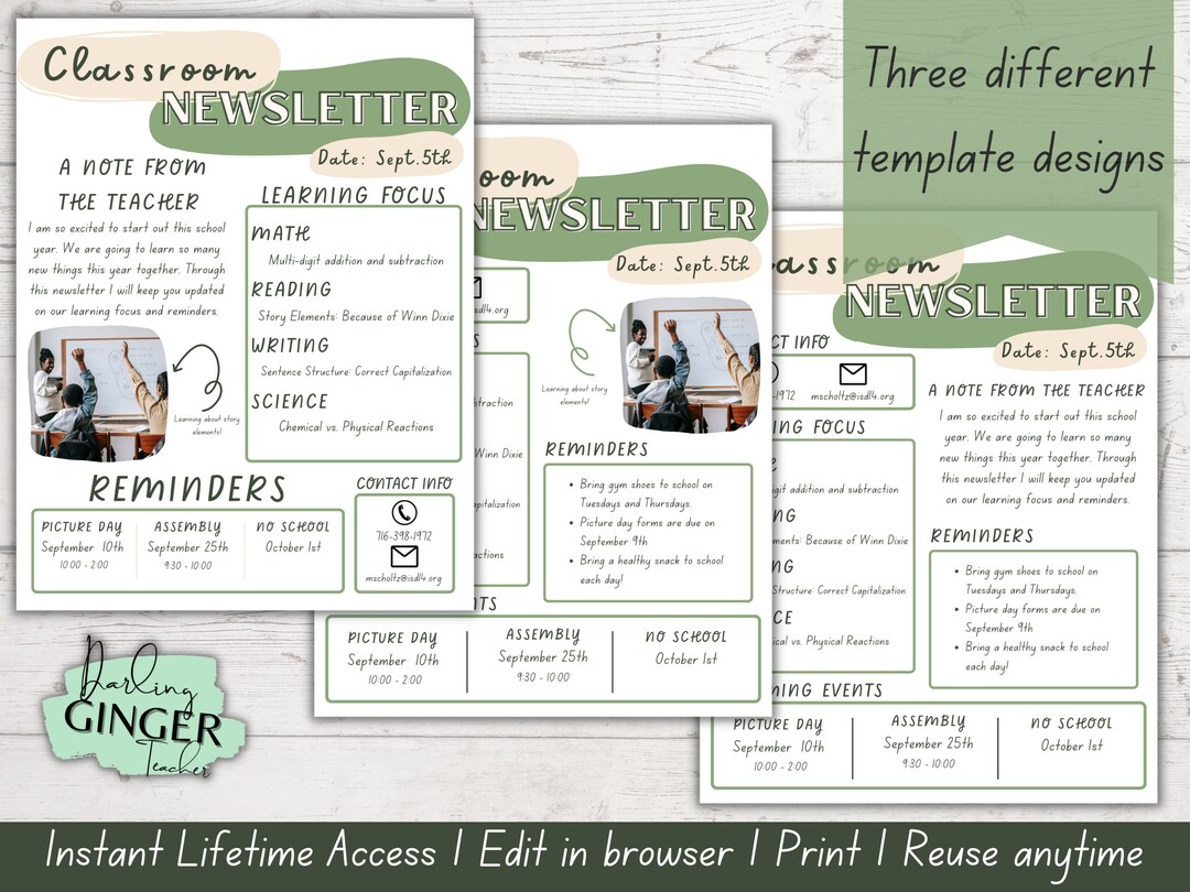 EDITABLE Teacher Newsletter Back to School Flyer Boho Back to School ...