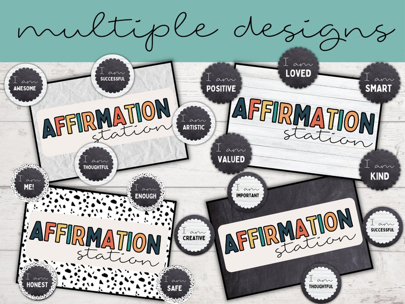 Affirmation Station | Class Mirror Display | Rustic Chalkboard ...