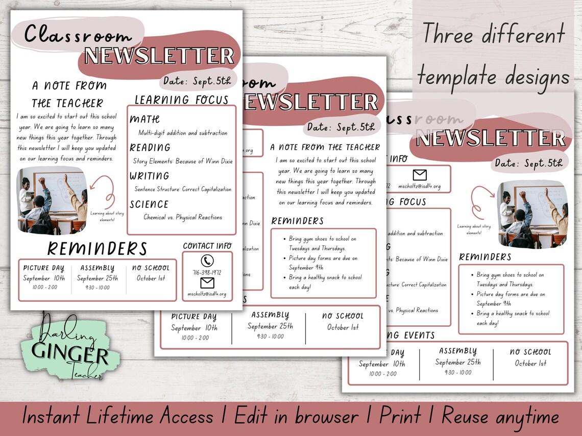 EDITABLE Teacher Newsletter | Back to School Flyer | Boho Back to ...