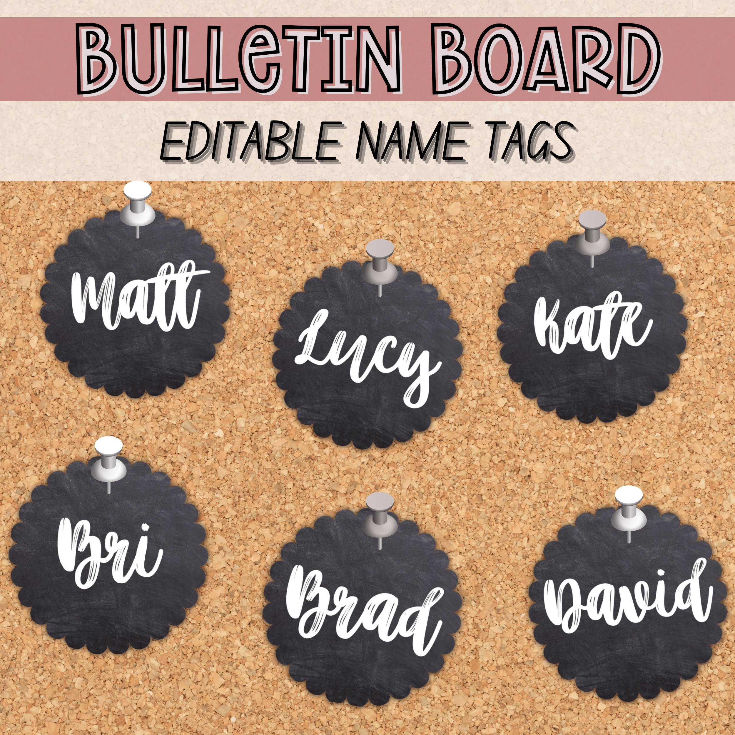 Neutral Classroom Bulletin Board | EDITABLE Bulletin Board Template ...