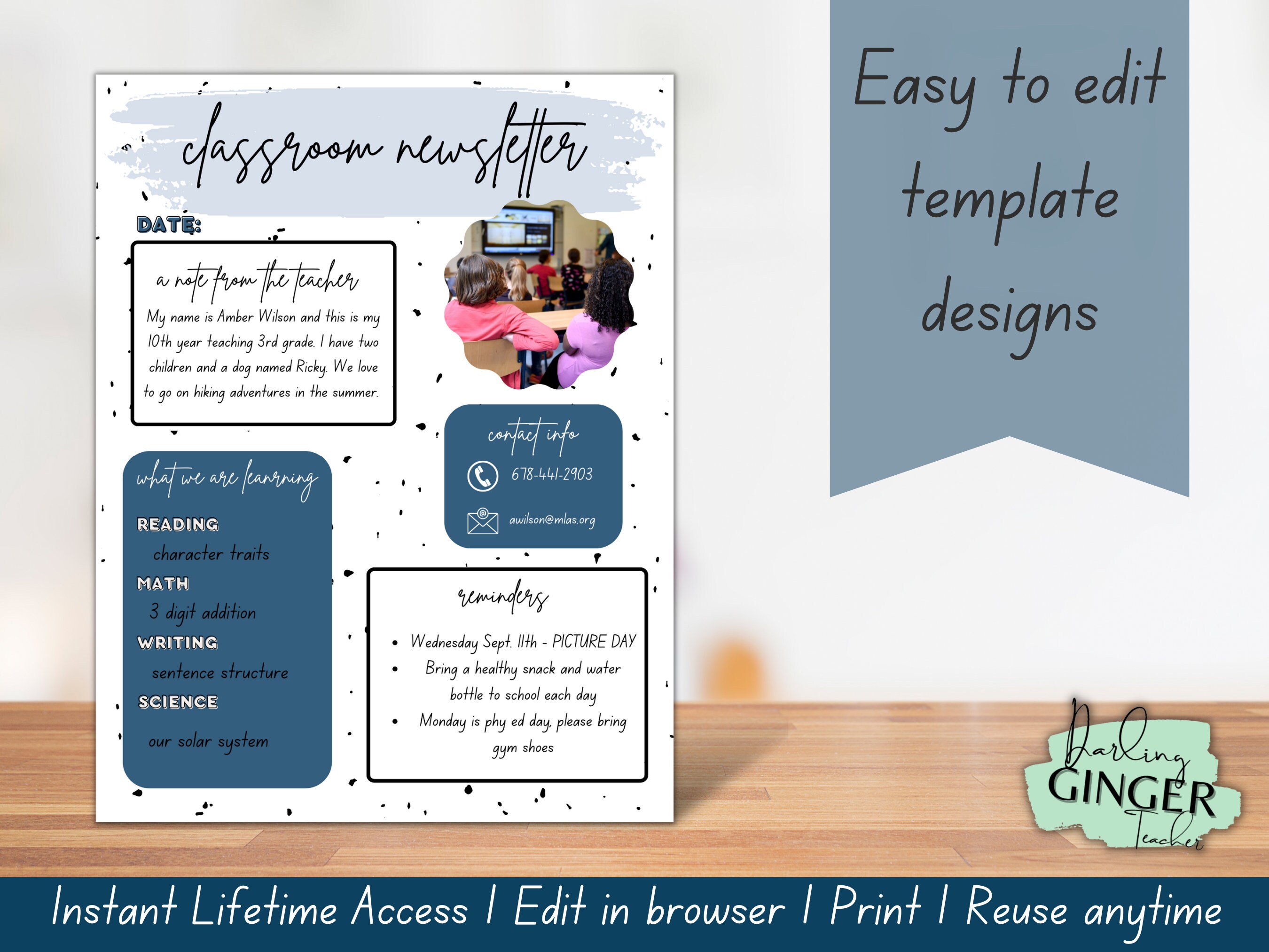 EDITABLE Teacher Newsletter | Back to School Flyer | Boho Back to ...