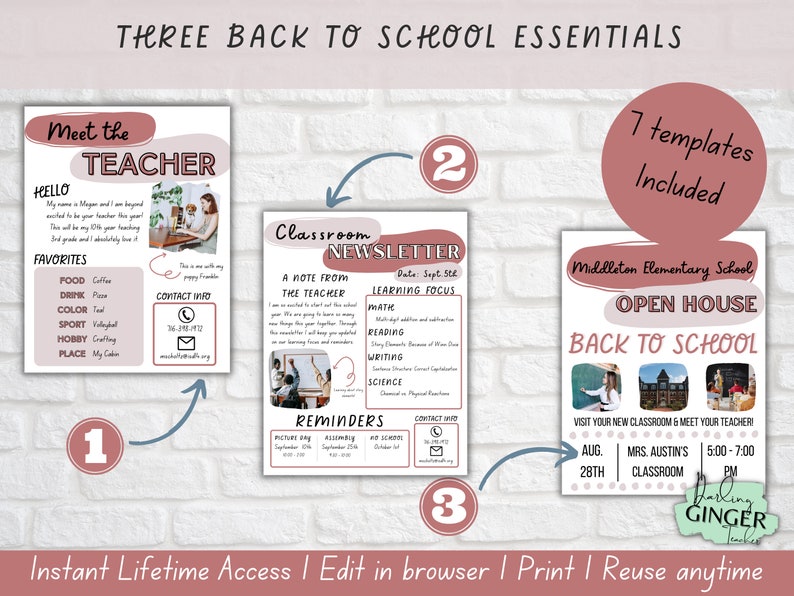 Boho Pink Back to School BUNDLE | Classroom Label | EDITABLE Flyer ...
