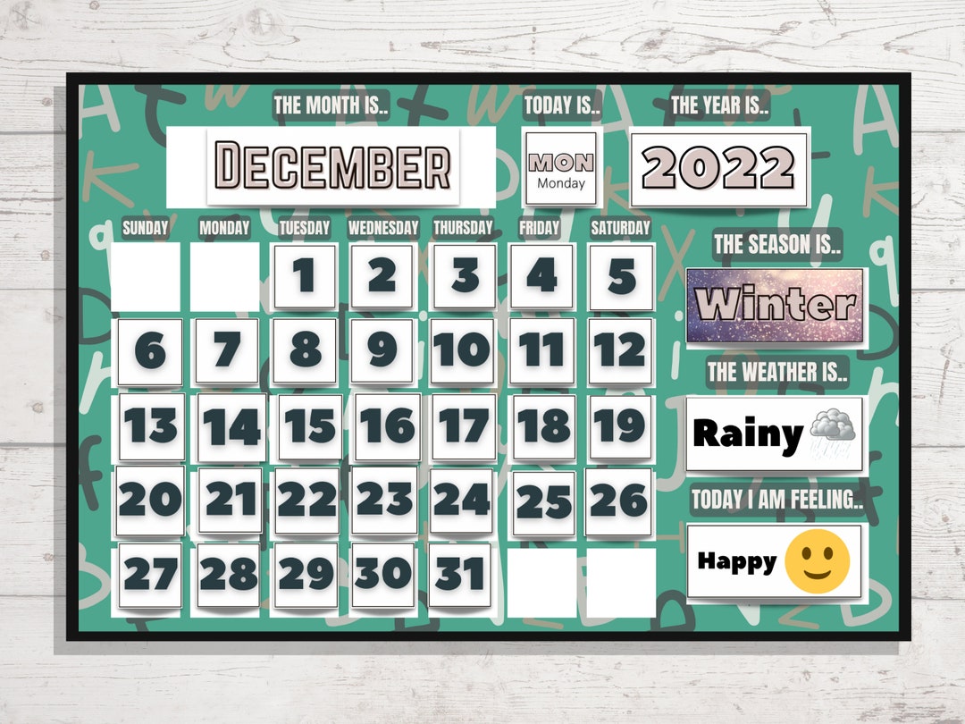 Perpetual Calendar | Morning Routine Calendar | Wall Calendar ...