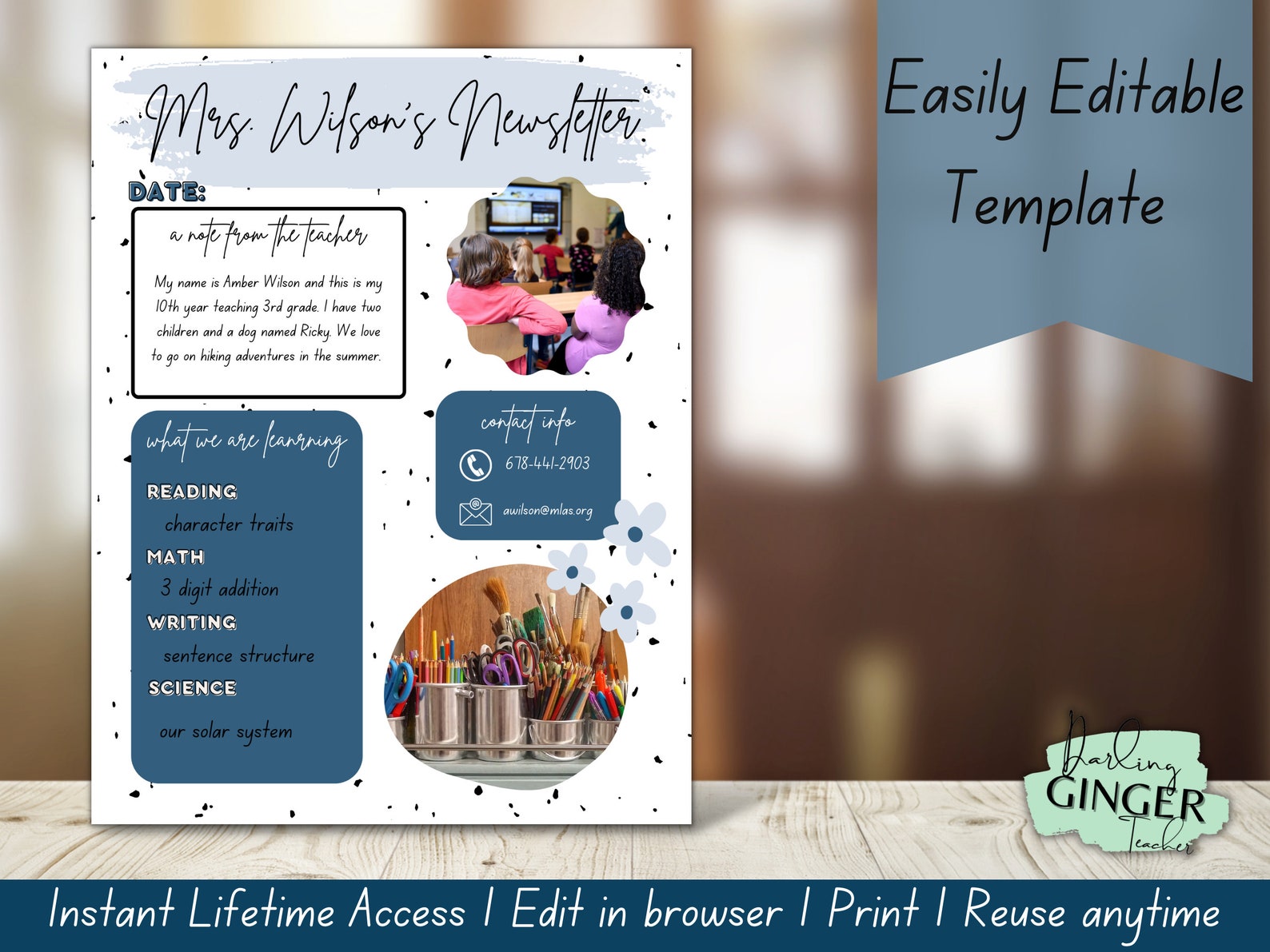EDITABLE Teacher Newsletter Back to School Flyer Boho Back to School ...