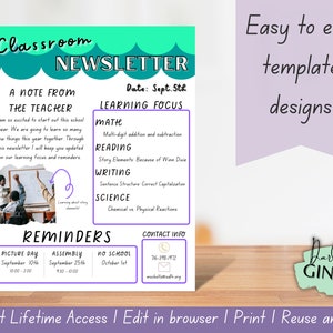 EDITABLE Teacher Newsletter | Back to School Flyer | Mermaid Back to ...