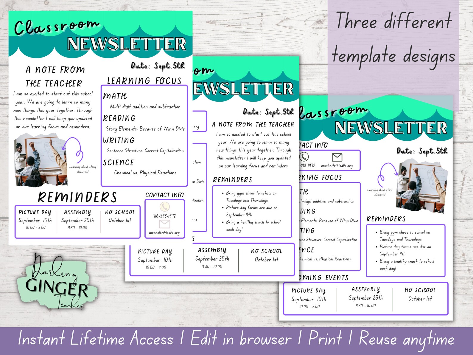 EDITABLE Teacher Newsletter | Back to School Flyer | Mermaid Back to ...