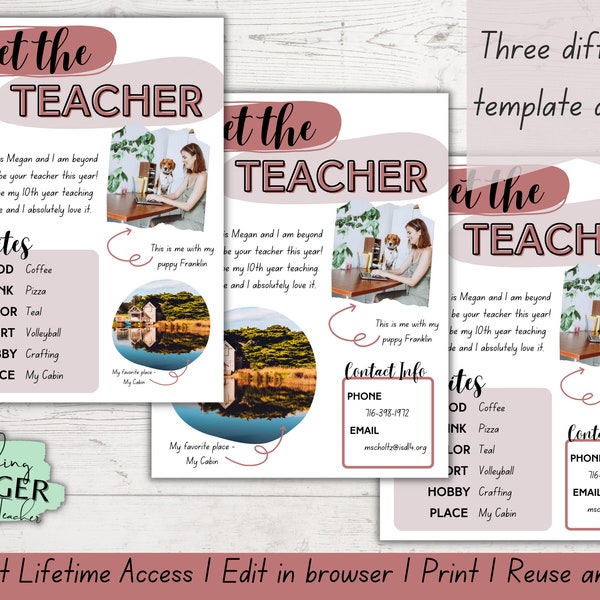 Meet the Teacher Template - Etsy