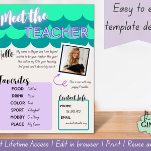 Meet the Teacher Mermaid Classroom Labels Back to School Flyer Meet the ...