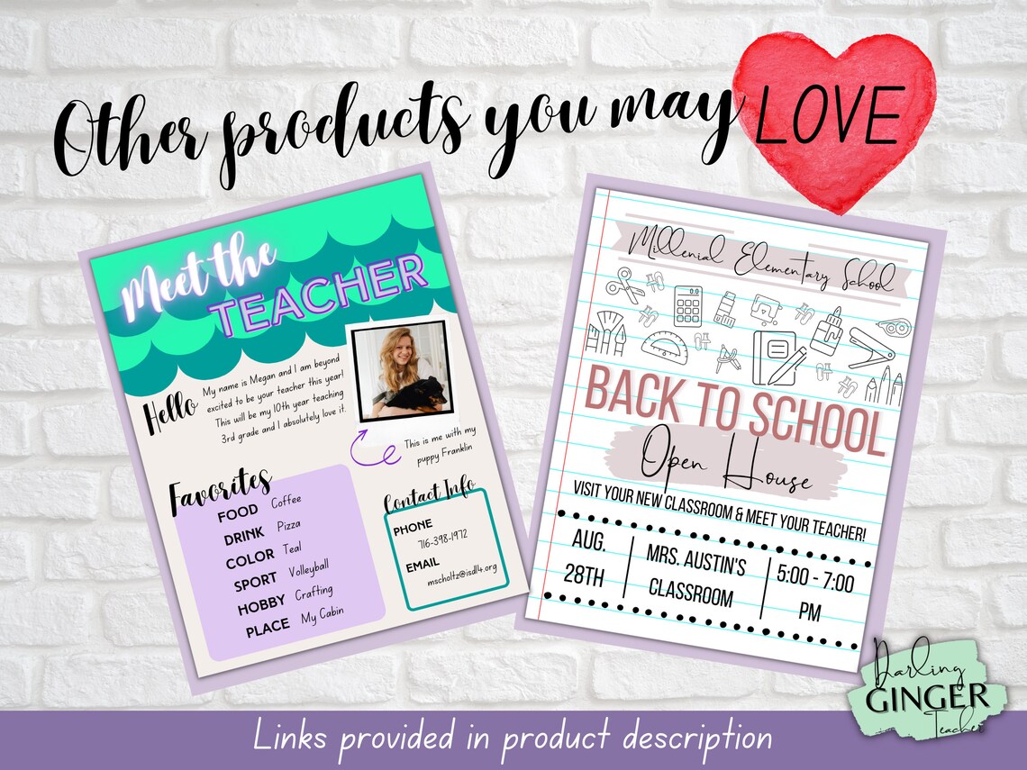 EDITABLE Teacher Newsletter Back to School Flyer Mermaid - Etsy