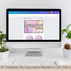 Affirmation Station | Class Mirror Display | Watercolor Classroom ...