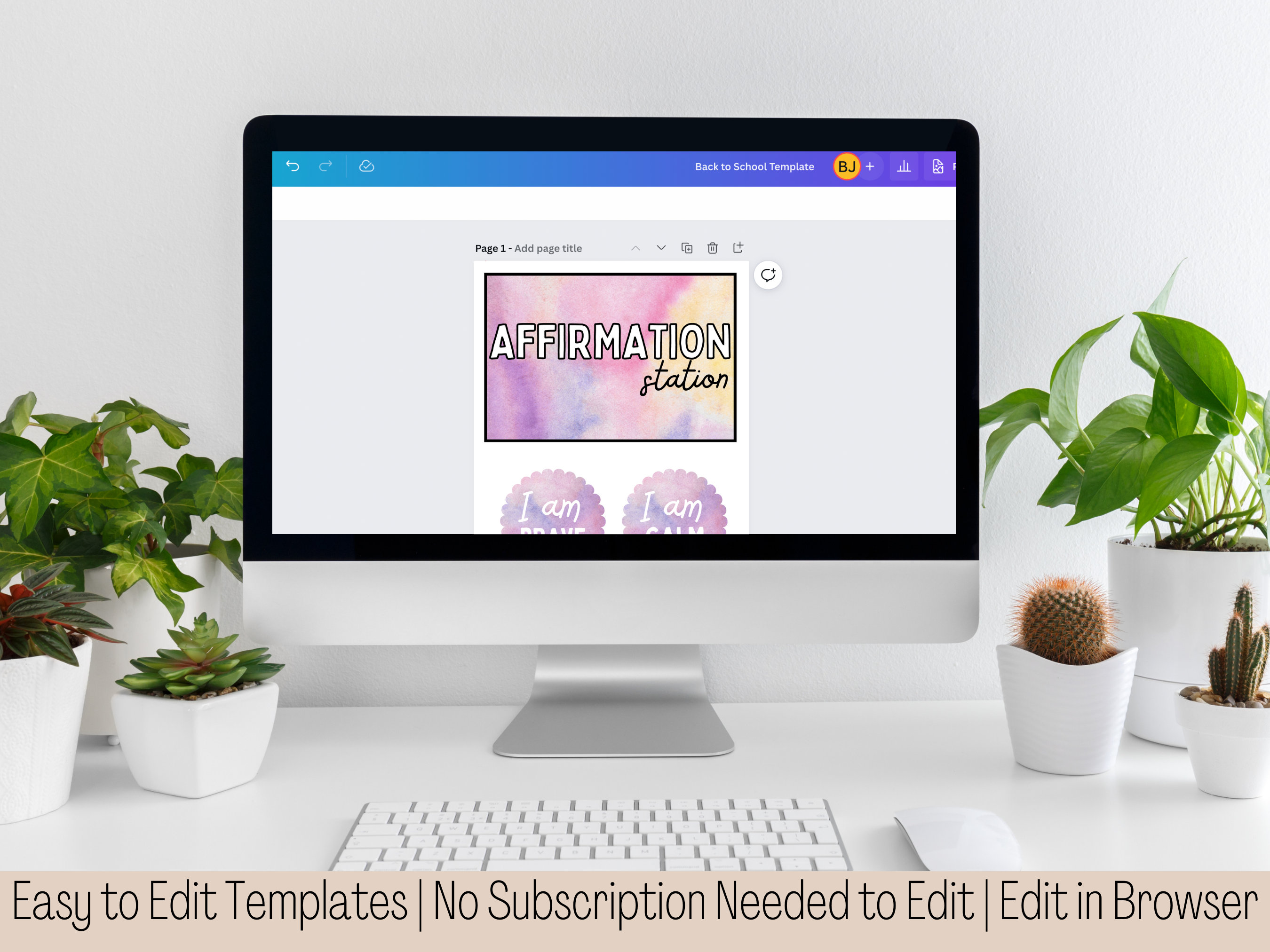 Affirmation Station | Class Mirror Display | Watercolor Classroom ...