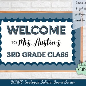 Meet the Teacher Boho Blue | Classroom Label | Back to School Flyer ...