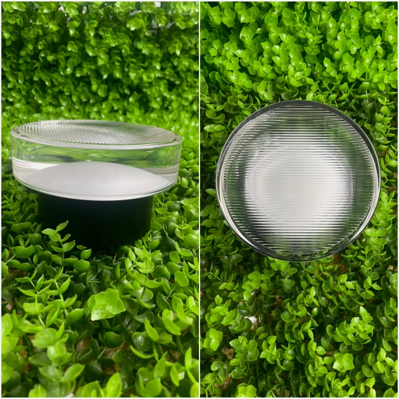 Modern Outdoor IP44 Deck Light - Ribbed Glass Garden Pathway Lamp for ...