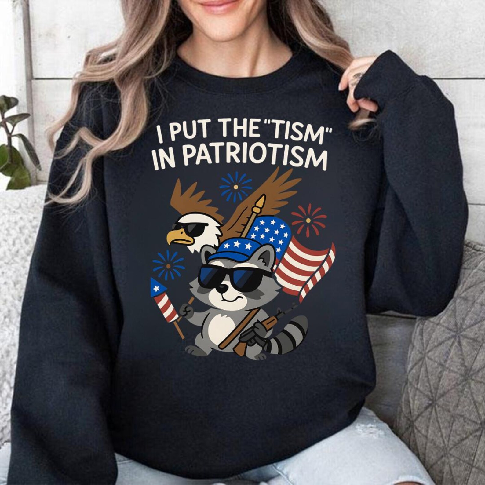 I Put the Tism in Patriotism Shirt, Funny Neurodivergent Patriotic Tee ...
