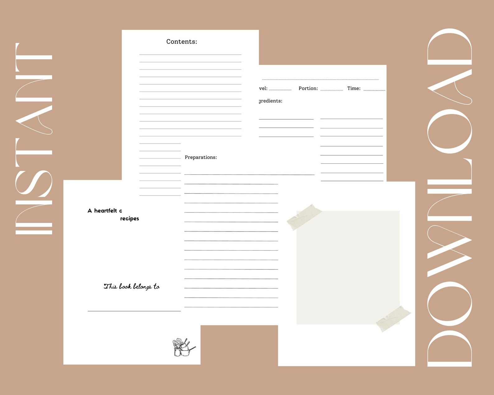 Recipe Book for Your Own Recipe Collection - Etsy