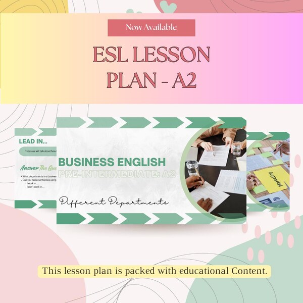 English Level A2 - Etsy