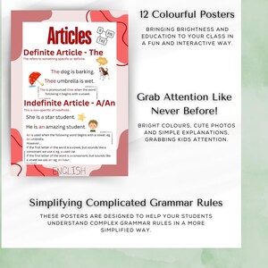 English Posters Bundle Parts of Speech English Parts of Speech and ...