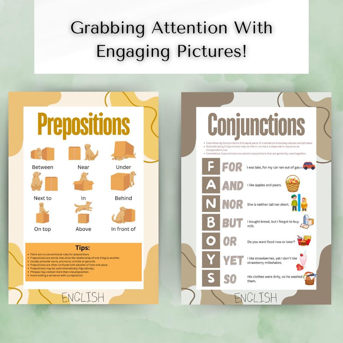 English Posters Bundle Parts of Speech English Parts of Speech and ...