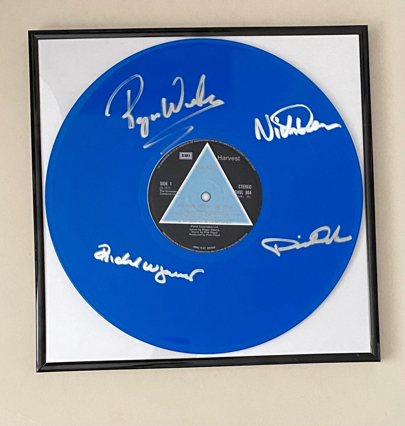 Pink Floyd Limited Edition Framed Blue Signed Vinyl Record Display - Etsy