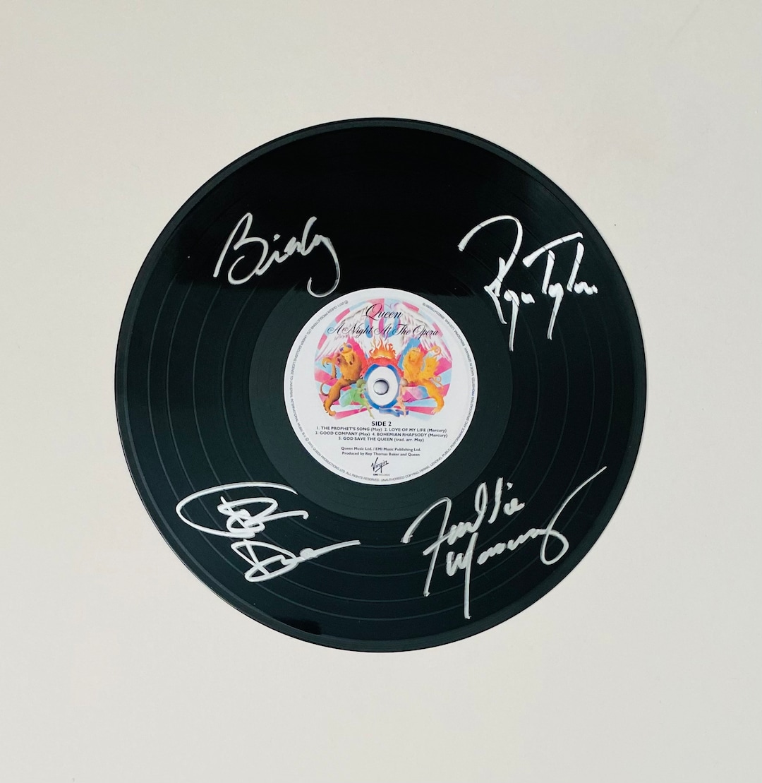Queen Signed Vinyl Record Display - Etsy
