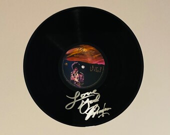 Prince Signed Album Cover. HUGE Clear Autograph. AND Prince Gold Record ...