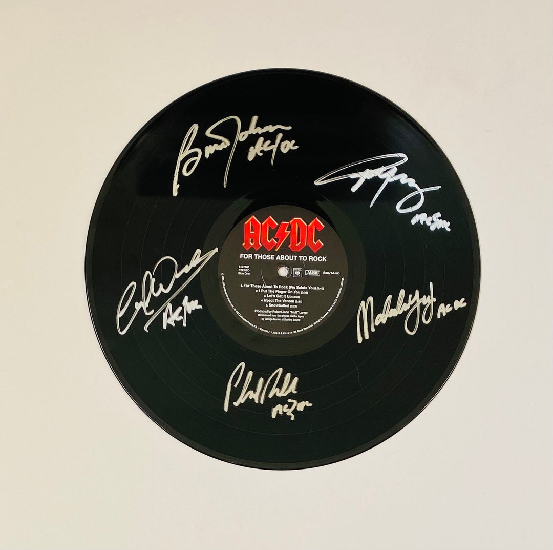 AC/DC Signed Vinyl Record - Etsy
