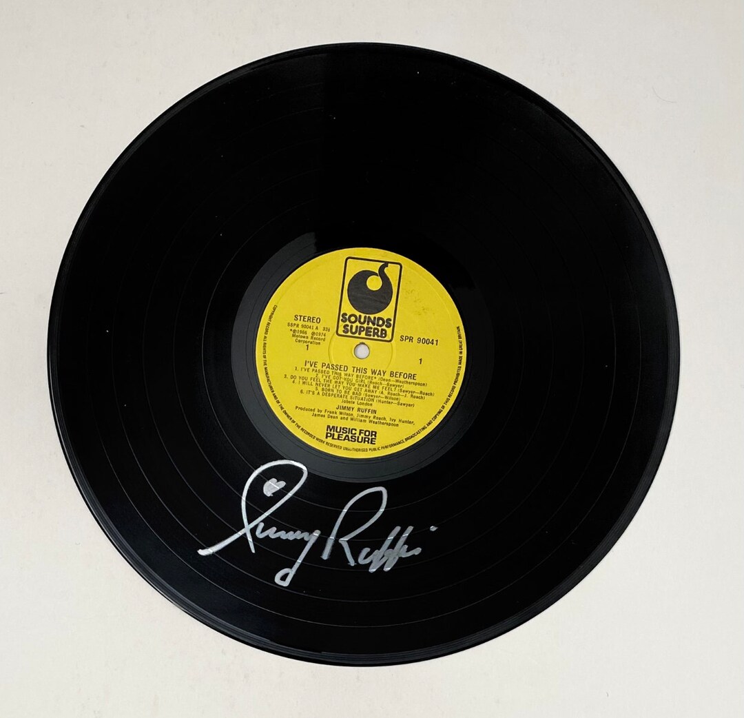 Jimmy Ruffin Signed Vinyl Record - Etsy