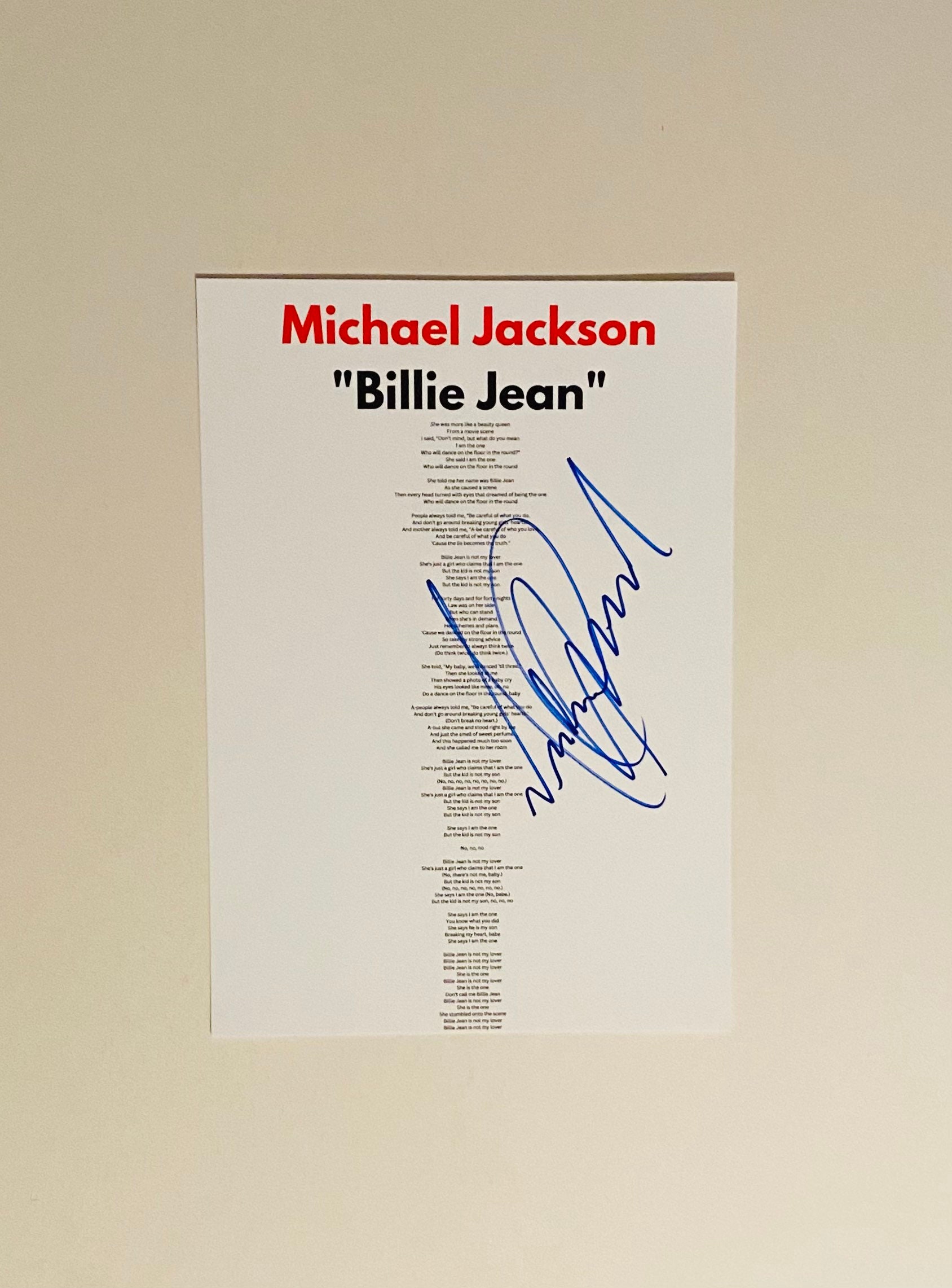 Michael Jackson Autograph