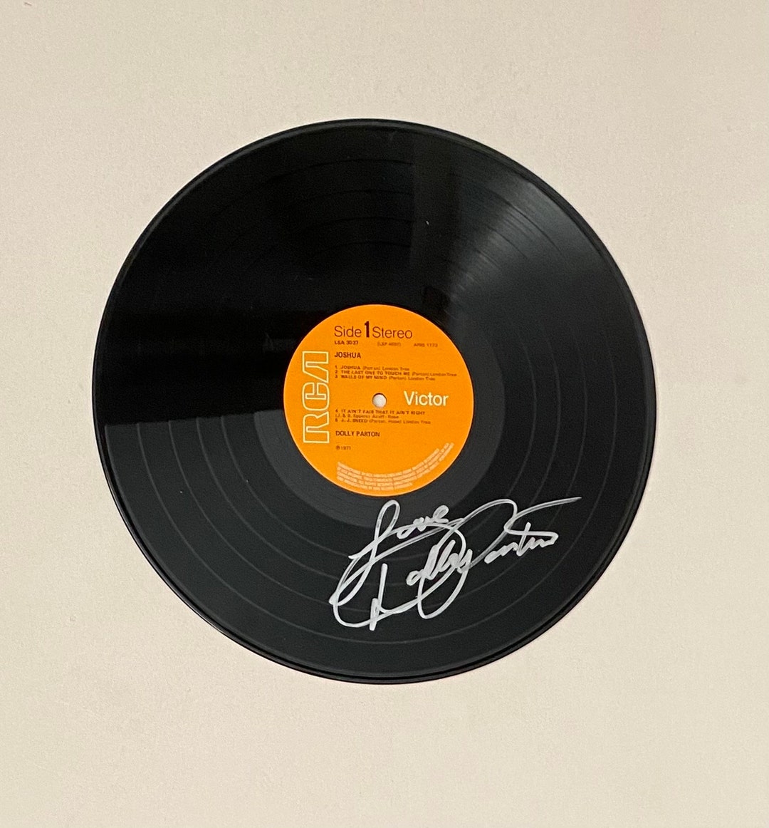 Dolly Parton Joshua Signed Vinyl Record - Etsy