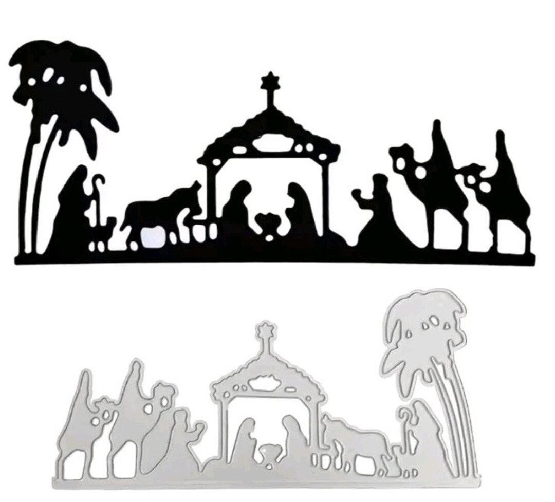 Nativity Manger Metal Cutting Die Christmas Scrapbooking Card Making ...