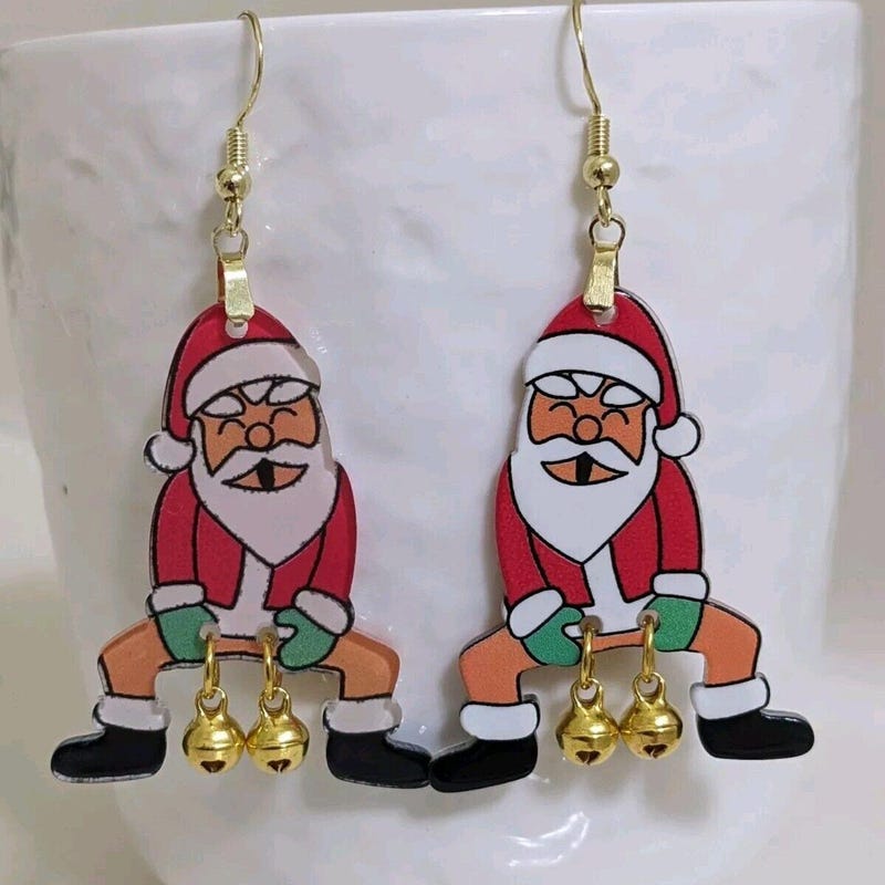 Santas Balls Earrings - Etsy