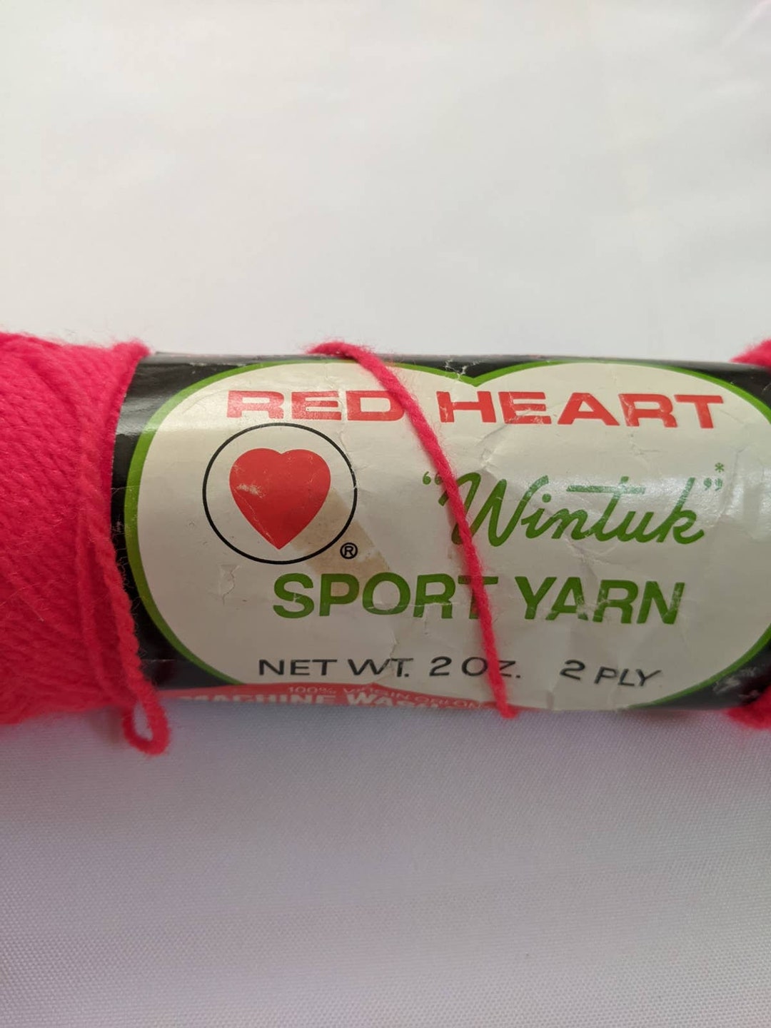 Vintage Red Yarn Wintuk Sports Yarn 2-ply Virgin Orlon 2 Oz Horizon ...