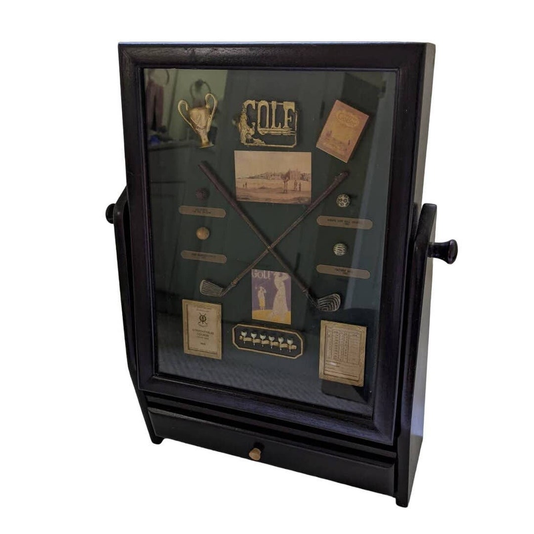 Vintage Golf Framed 3d Shadow Box Mirror Tees Balls Trophies - Etsy