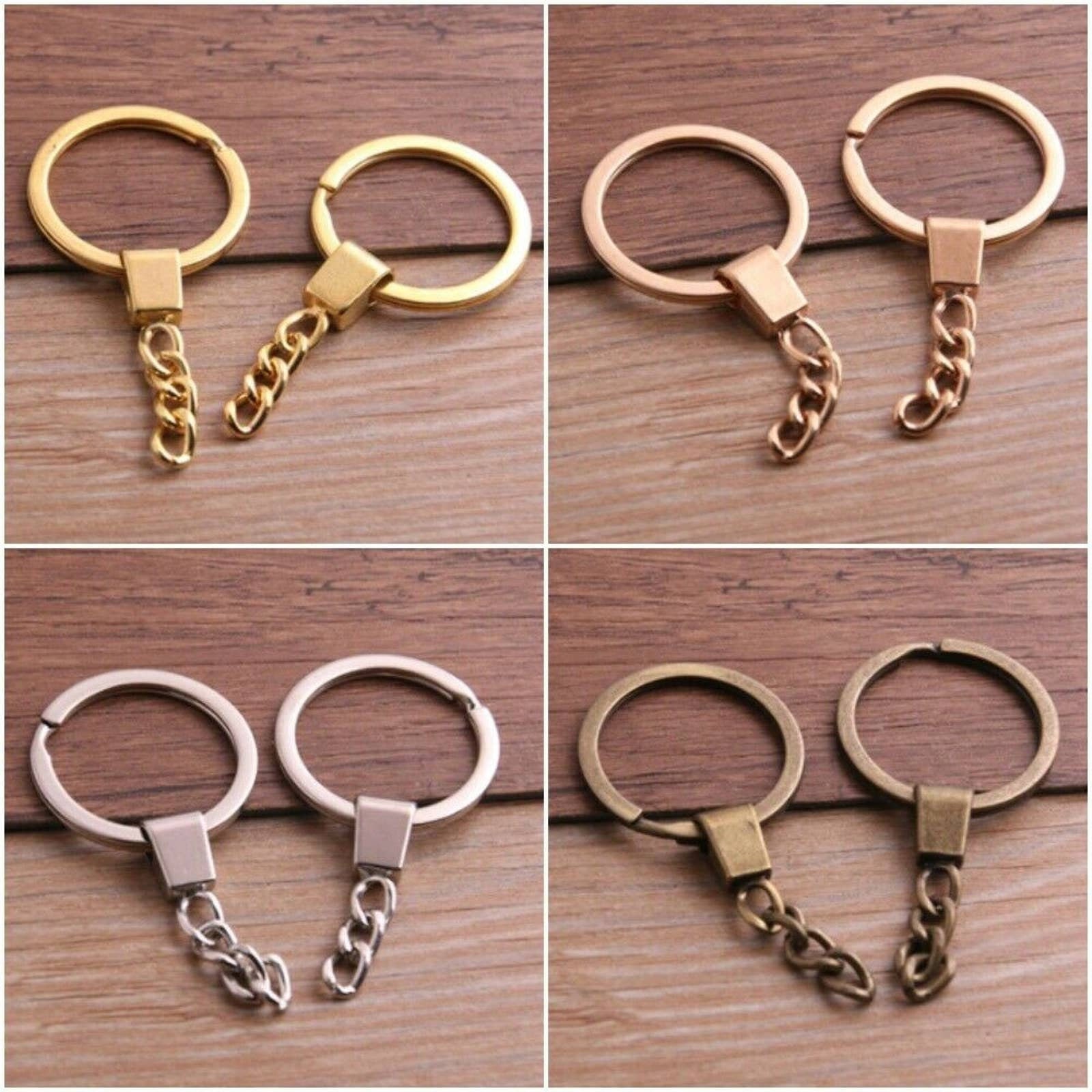 Quality 5 Blank Keyring Keychain Key Chain Ring Findings Split Rings ...