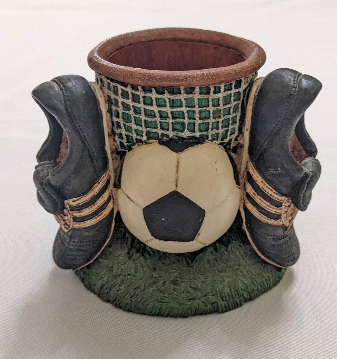 Vintage Soccer Ball Cleats Russ Desktop Pencil Pen Stationery Cup ...