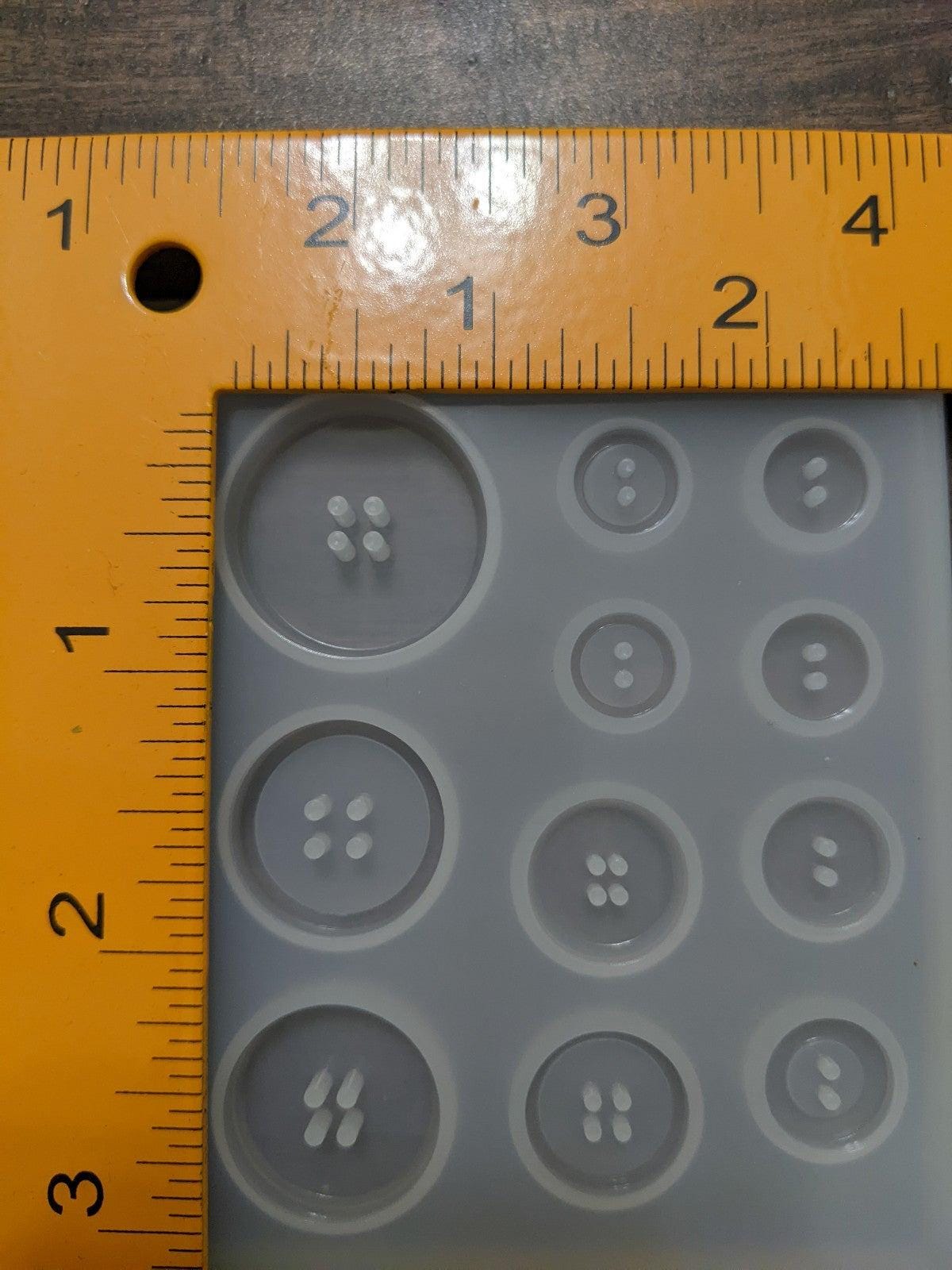 Silicone Button Mold / UV Resin Button Mold 11 Cavities DIY CRAFT ...