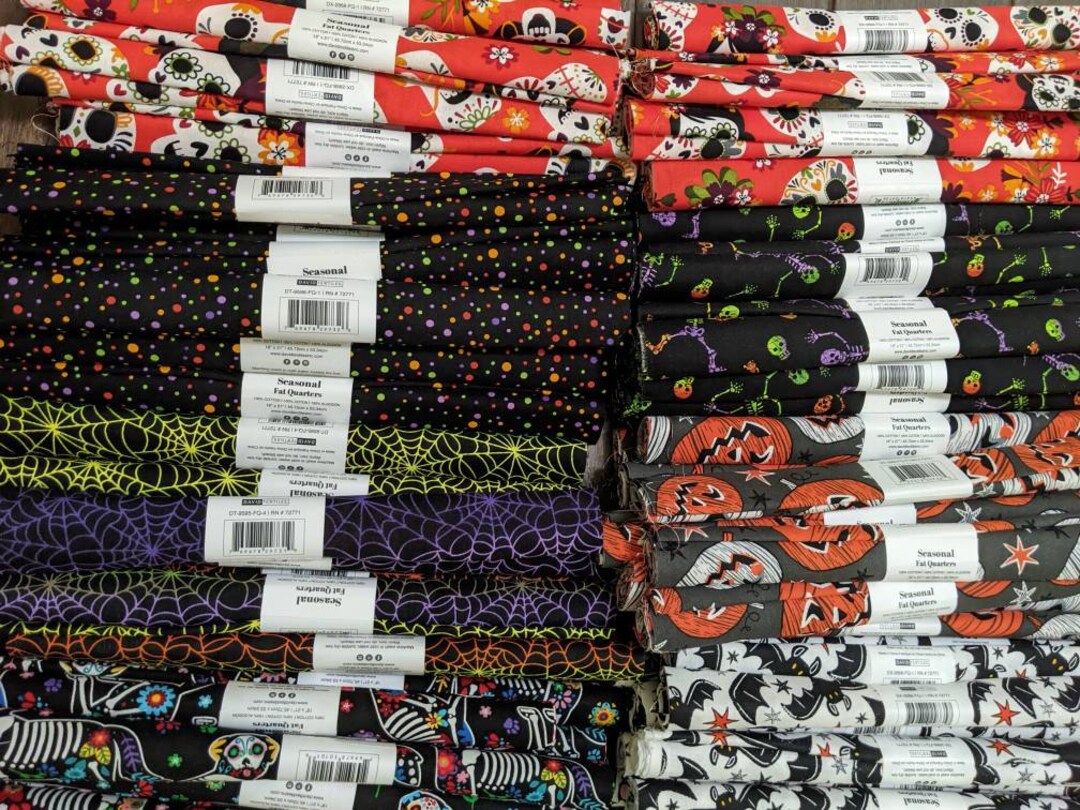 FQ Fat Quarter 18x21" New Halloween Cotton Diy Craft Crafting Quilt ...