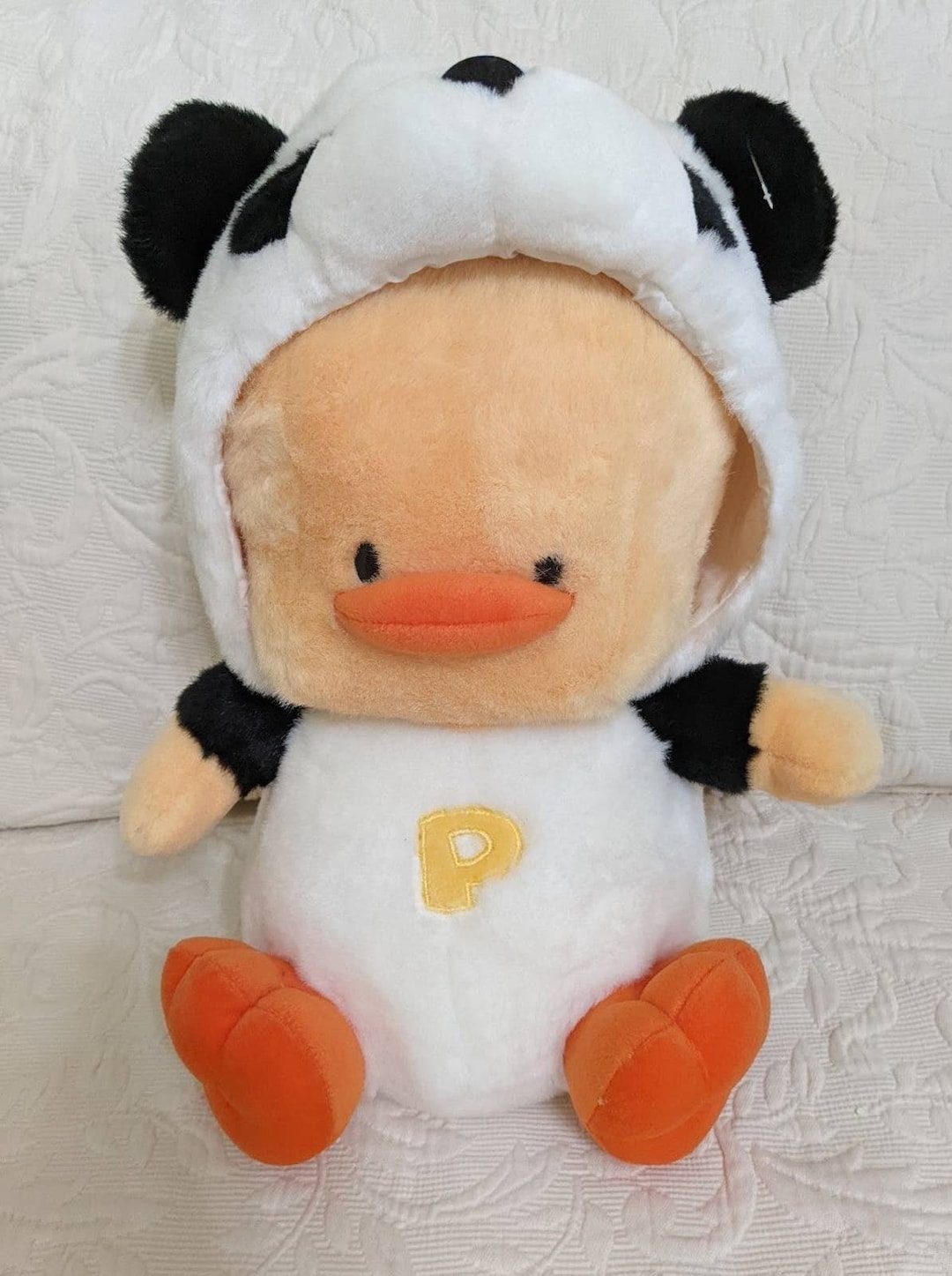 Vintage 1991 15 Inches Piyo Piyo Duck Doll Plush Panda Hoodie Rare Htf - Etsy