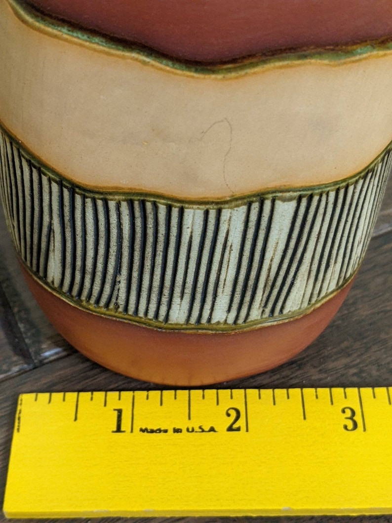 De La Tierra Cuenca Ecuador Pottery Flower Floral Vase Home Decor Brown ...