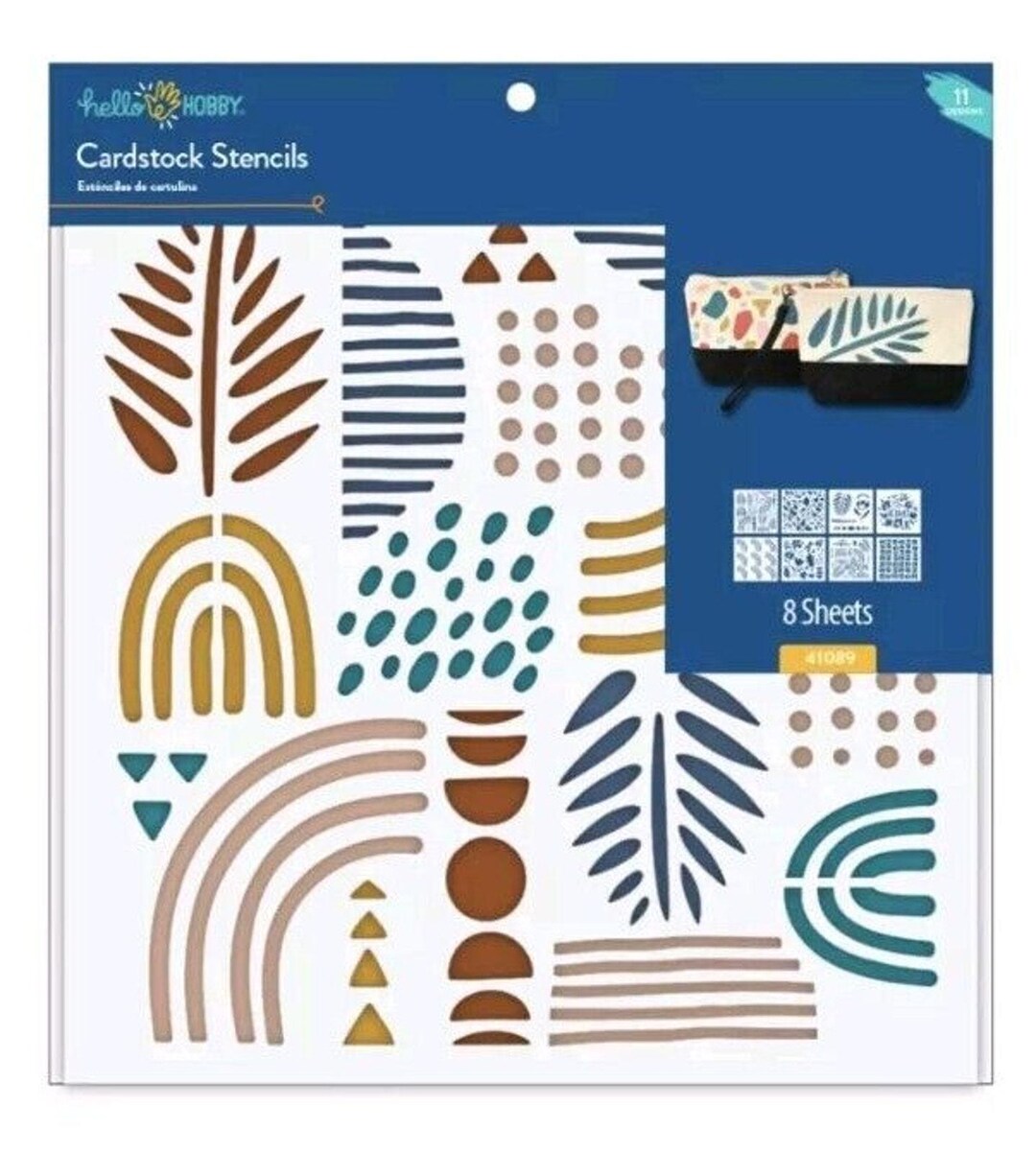 Hello Hobby Cardstock Stencils 8 Sheet Pack 11 Modern Design Be Kind ...