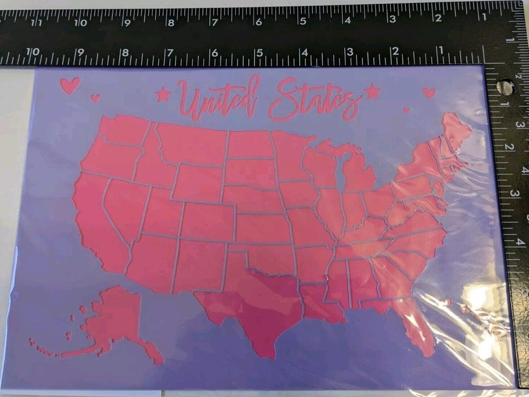New USA Map Stencil - Reusable Diy Craft Crafting Tote Apron T-shirt ...