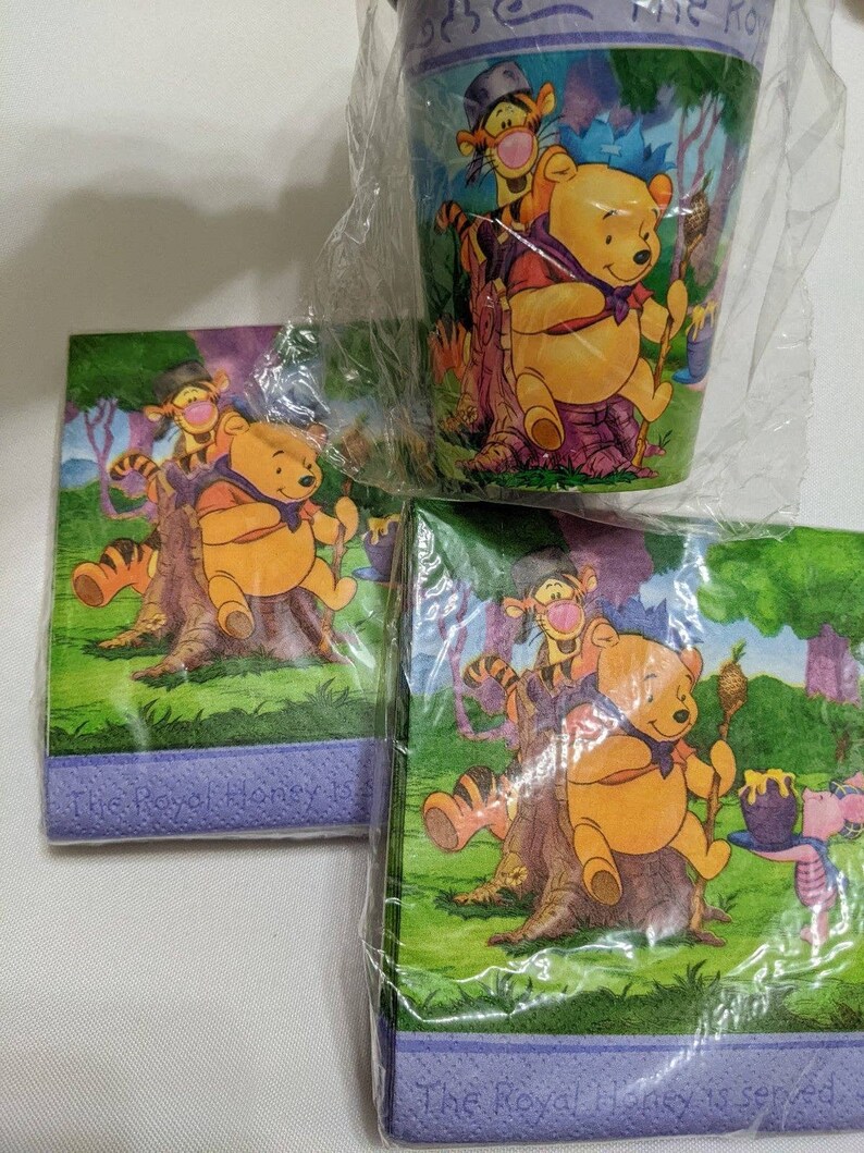 New Winnie the Pooh Grand Day Paper Cup Napkin Party Set Lot - Etsy