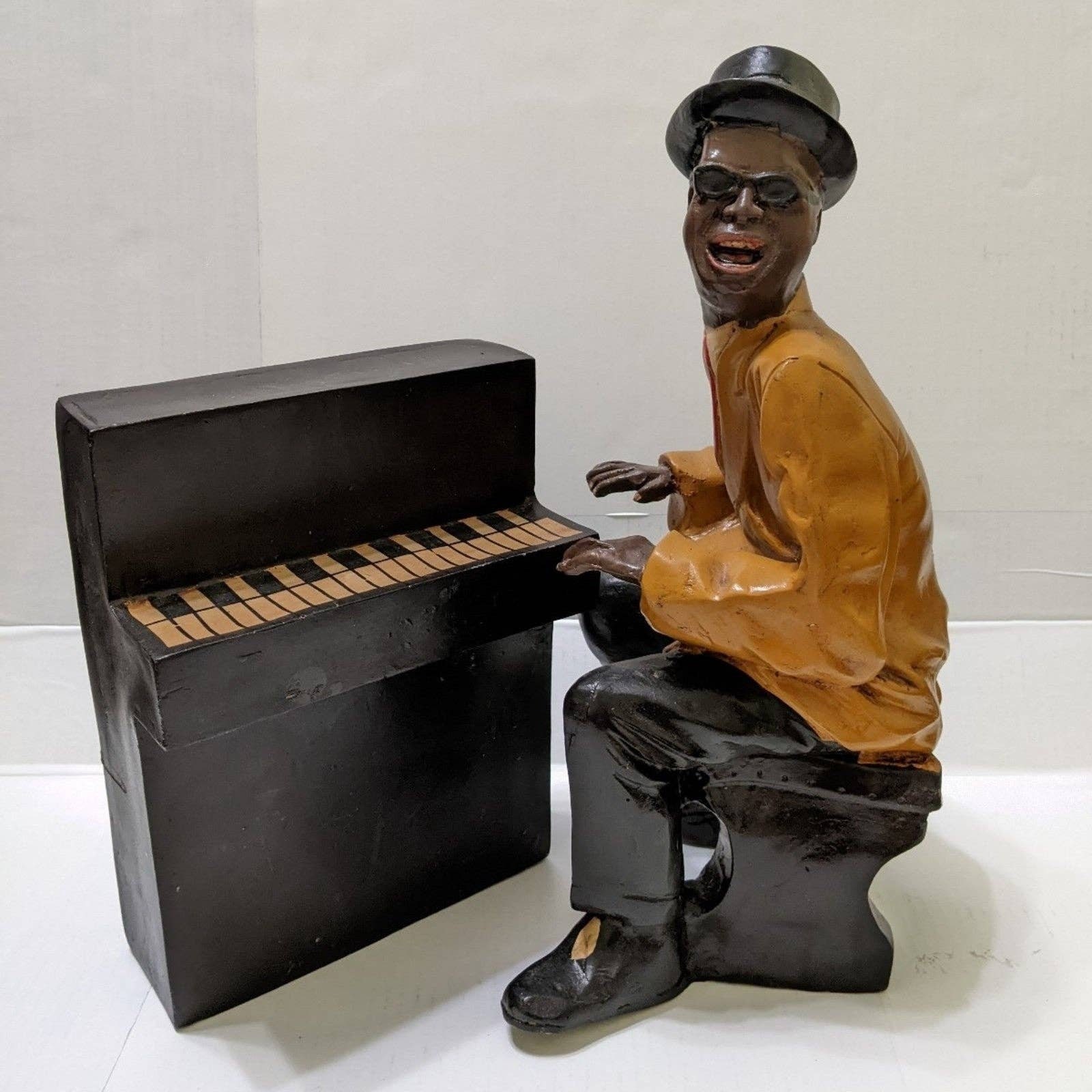 Vintage RAY CHARLES Statue Figurine Historical American Legend Playing ...