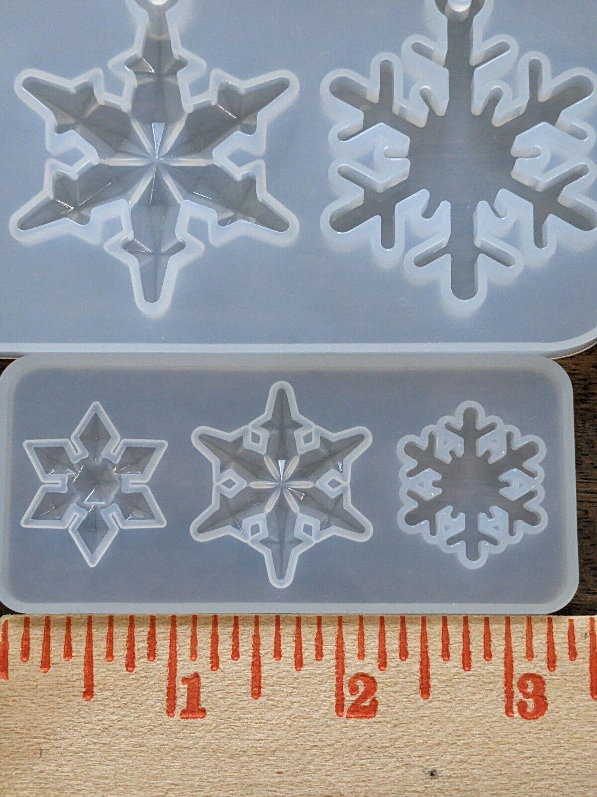 Set Lot 7 Snowflake Resin Molds Silicone Christmas 24 Pcs Ornament - Etsy