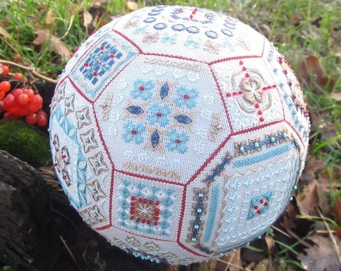 Quaker Ball Cross Stitch Pattern Pdf - Geometry Ornament Embroidery ...