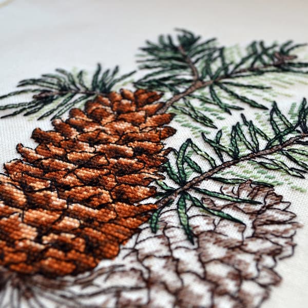 Pine Cone Embroidery - Etsy