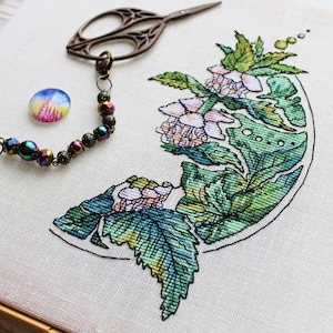 Nettle Cross Stitch Plant Pattern Pdf - Floral Cross Stitch Nettle ...