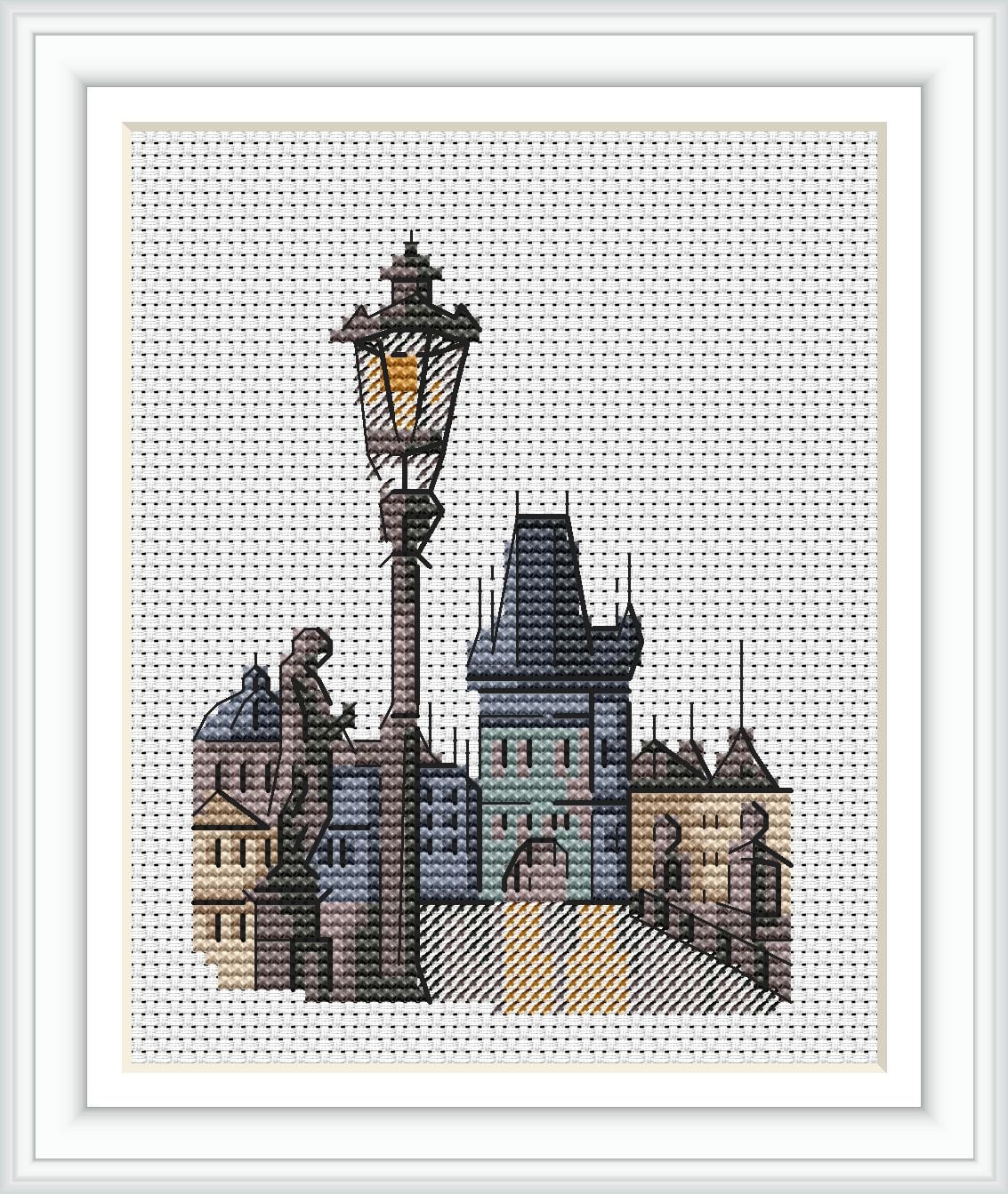 Prague Cross Stitch Old Town Pattern Pdf – Travel Cross Stitch Prague ...