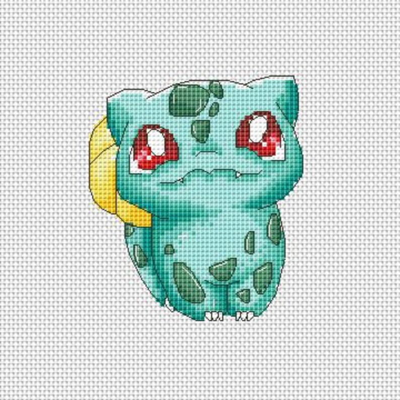 Pokemon Cross Stitch Bulbasaur Pattern Pdf - Cactus Embroidery Kawaii ...