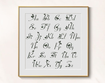 Blackwork Alphabet Pattern - Etsy